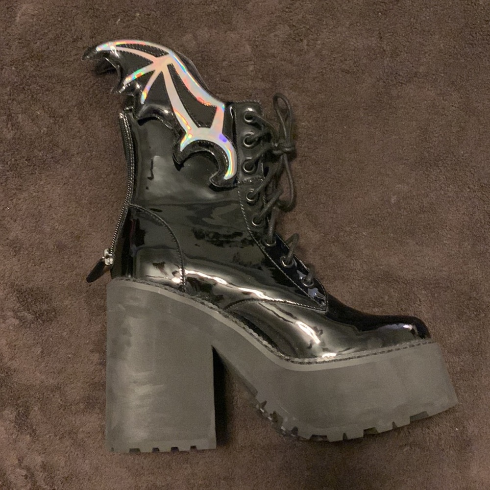 Killstar Bat Wing Vampire Gothic Chunky Platform Boot… - Gem